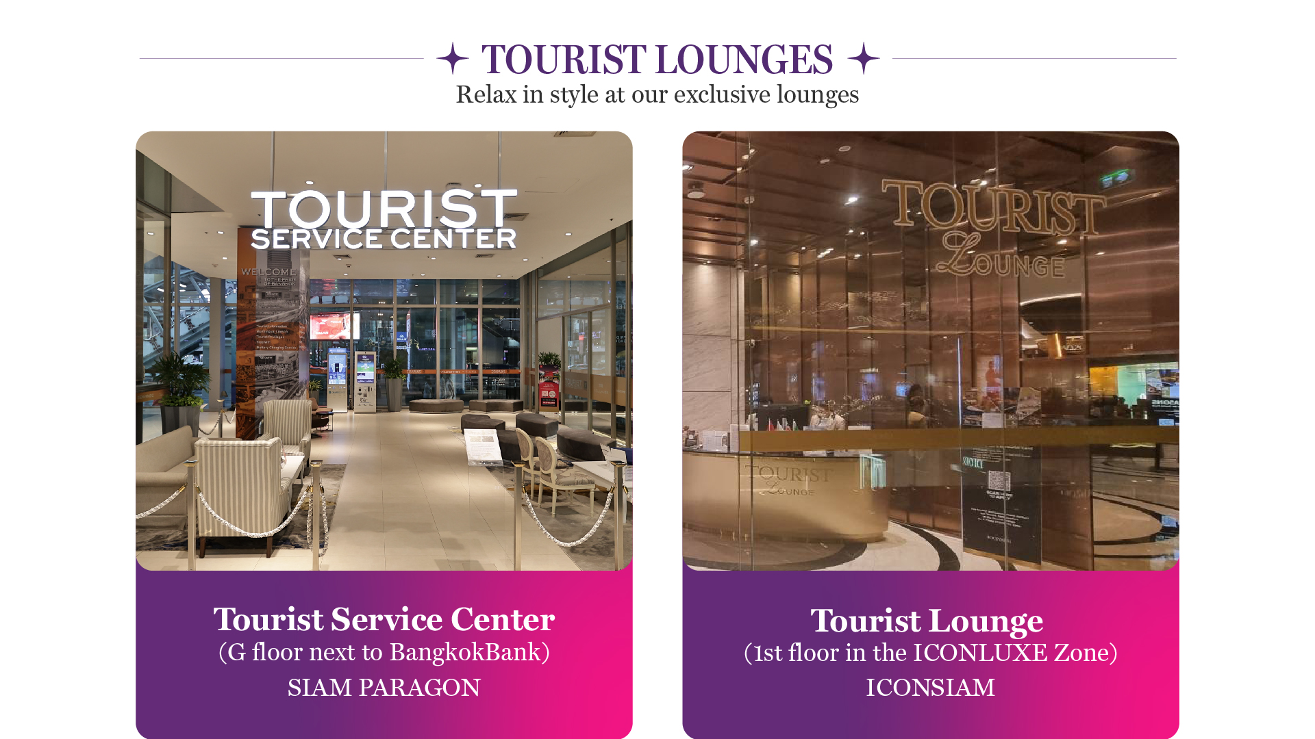 ONESIAM Tourist Services and Facilities – Tourist Homepage: Exclusive ...